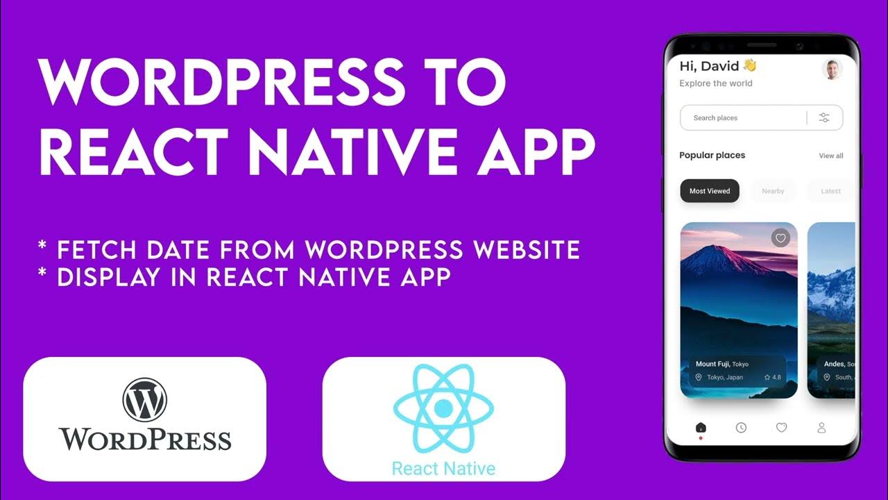 Wordpress Website To React Native Mobile App Wordpress Api Json Youtube