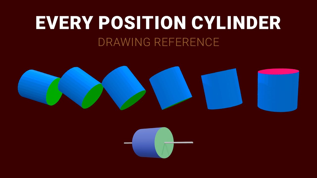 Cylinder Drawing Reference - Every Position with Axis in Perspective ...