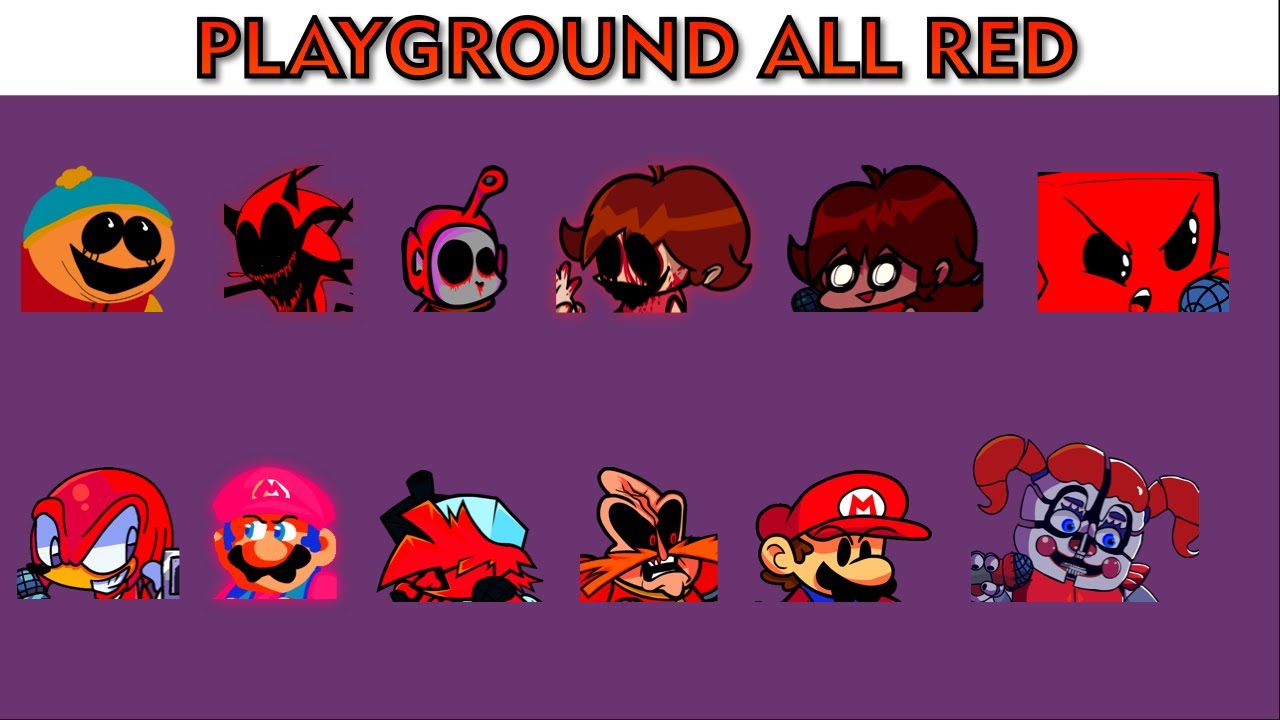 FNF Character Test | Gameplay VS My Playground | ALL Red Test - YouTube