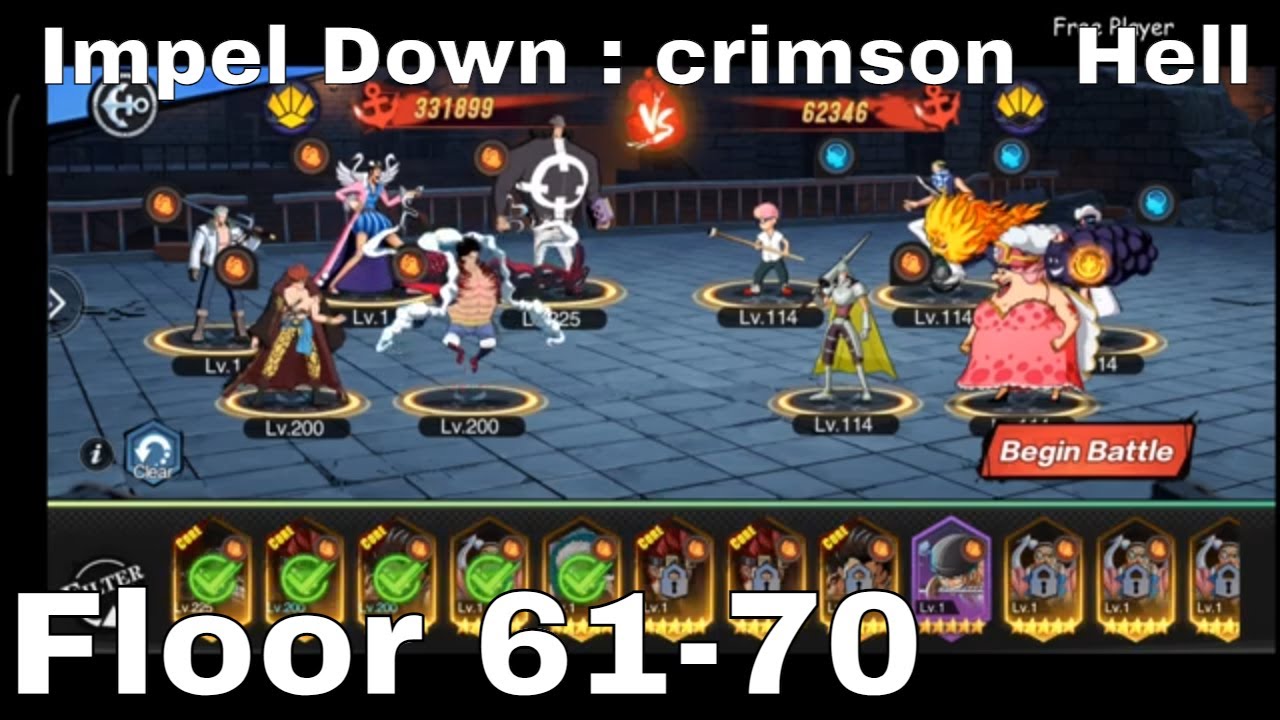Impel Down : crimson Hell Floor 61-70 New World: Vigour Voyage | One ...