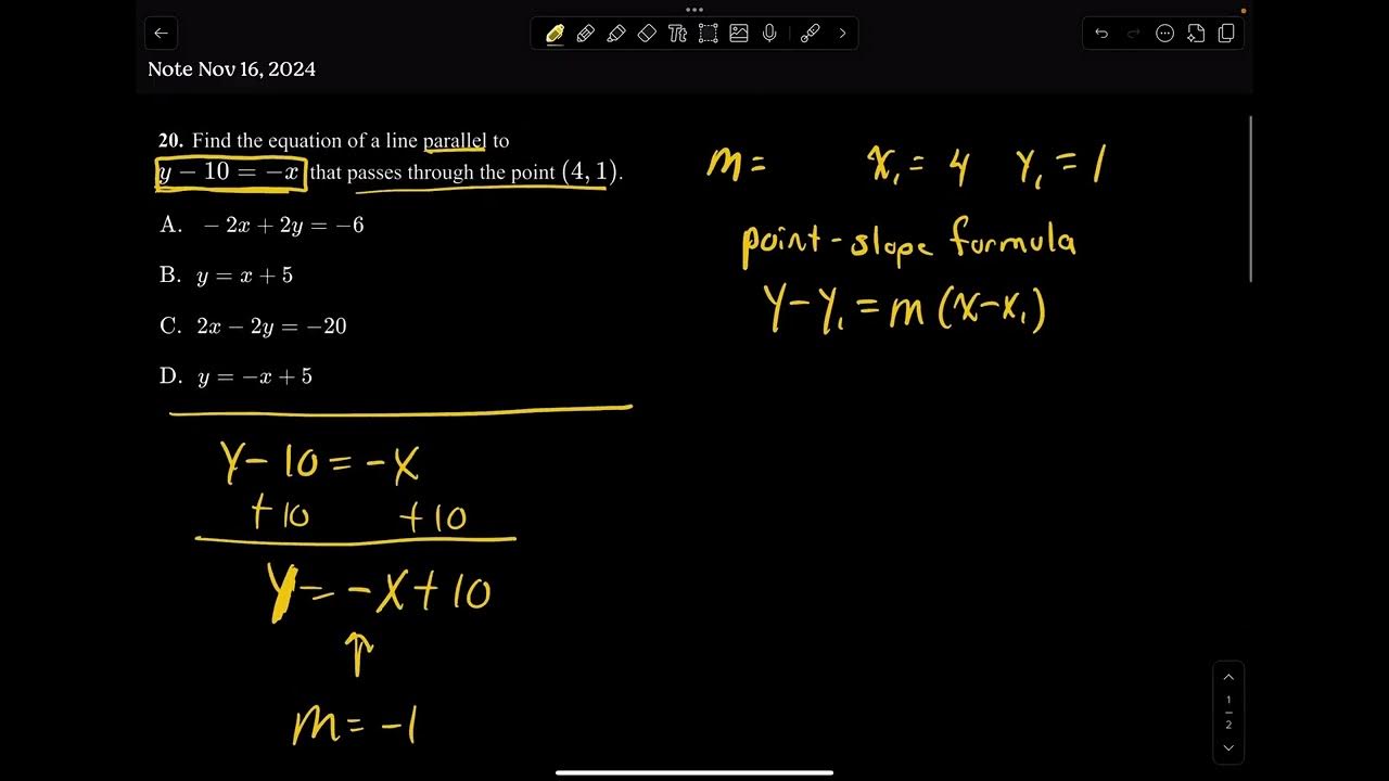 Algebra 1 Unit 4.4 Finding equations of lines - YouTube