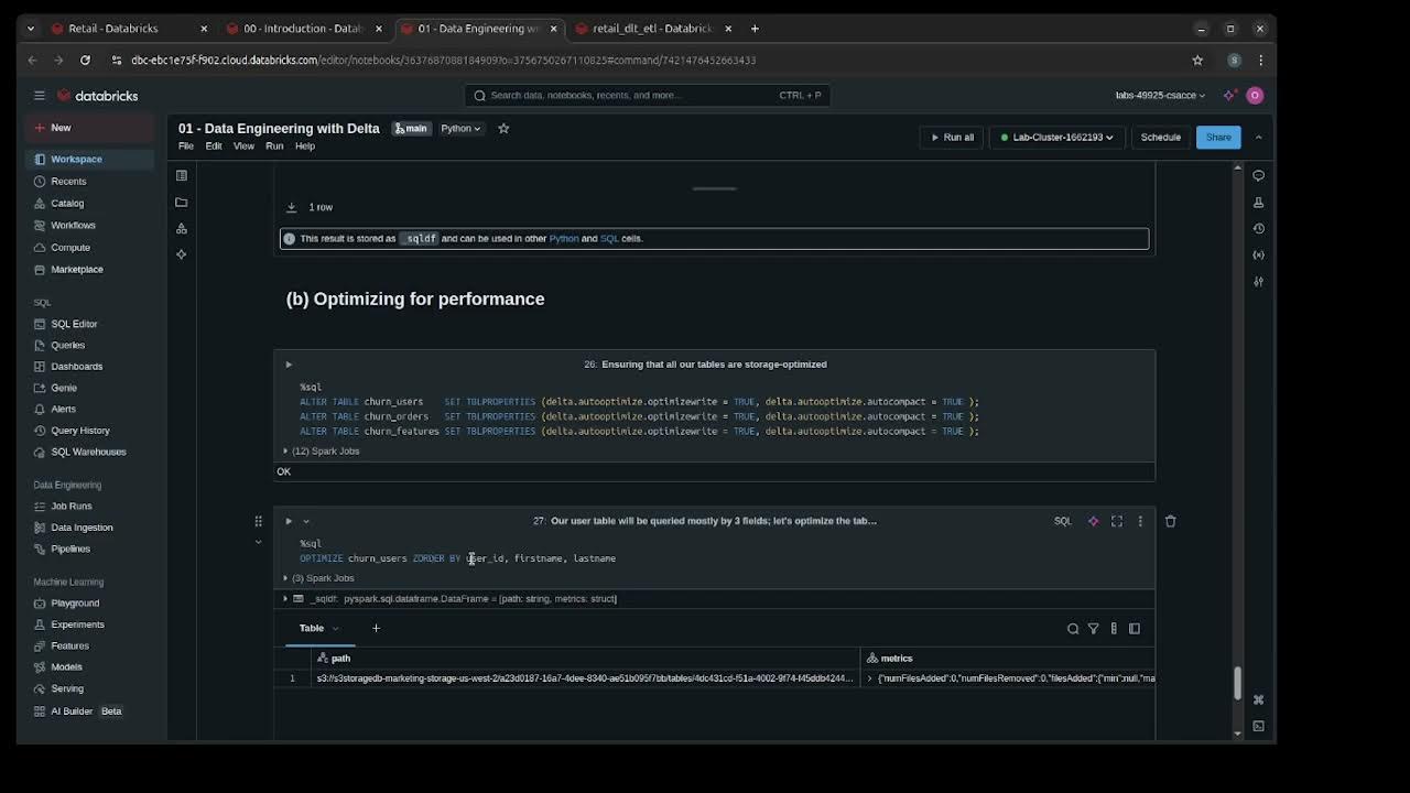 databricks end to end flow with data engineering, data science and ...