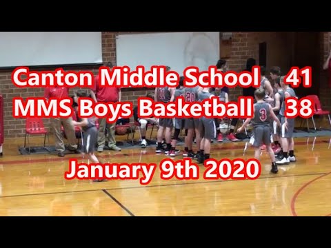 MMS Boys Basketball vs Canton Jan 9th 2020 - YouTube