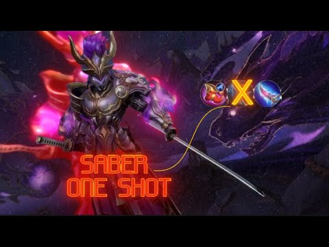 Saber One shot | Saber onimaru skin gameplay | Saber 1 hit build ...