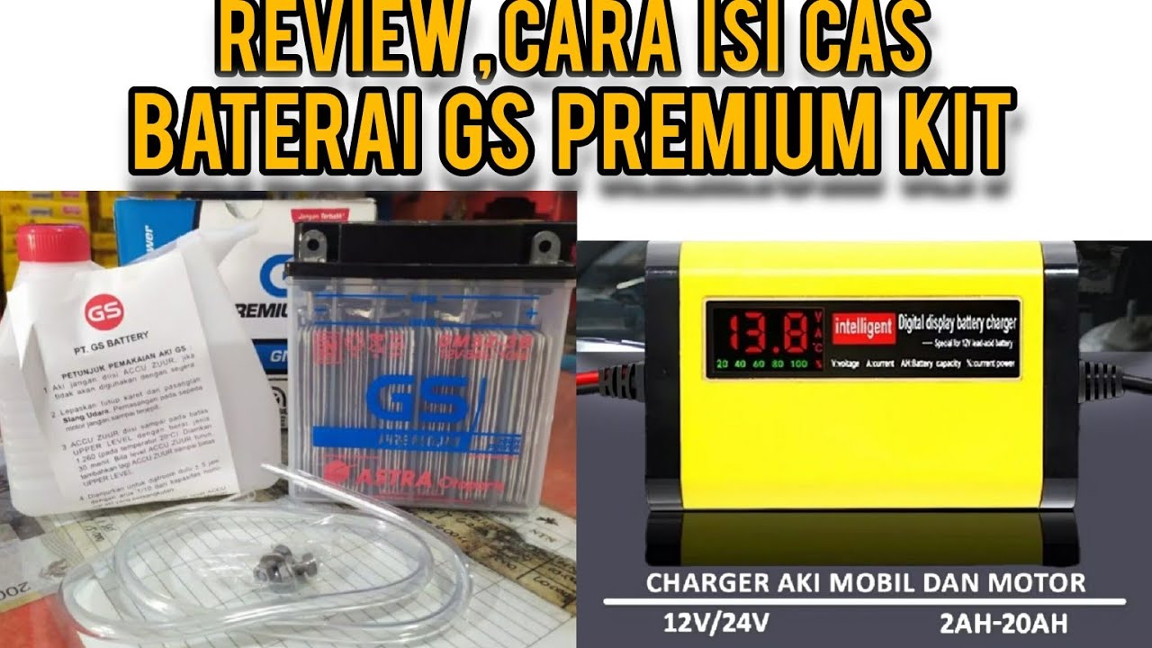 BATERAI GS PREMIUM KIT 12V CAPASITY 5Ah/10Hr - YouTube