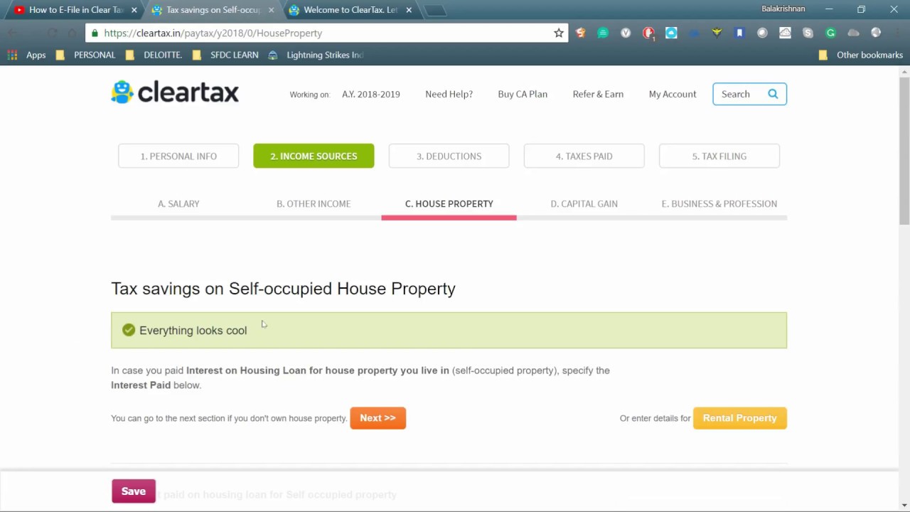 How to E-File Income Tax Returns in Clear Tax Website with Form-16 - YouTube