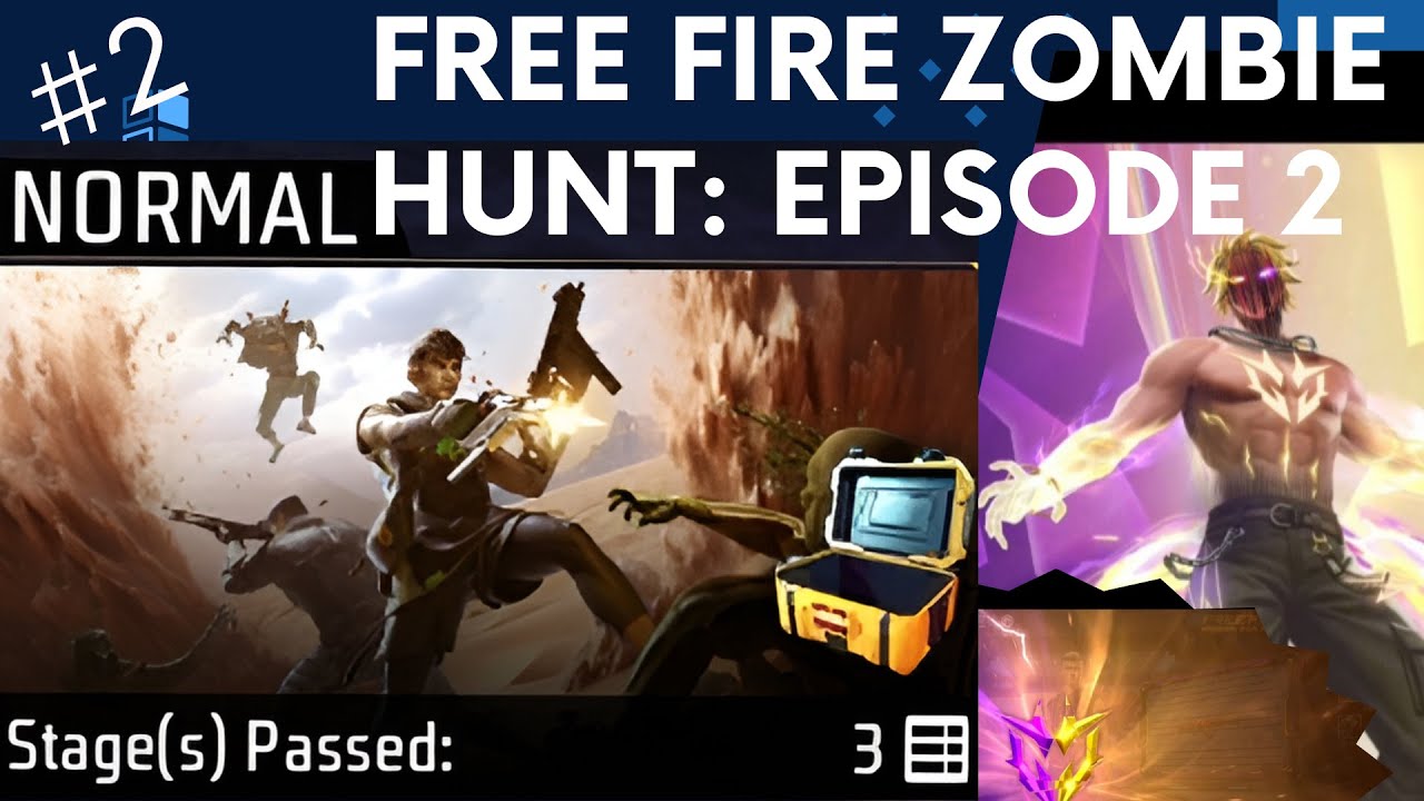 FREE FIRE: "ZOMBIE HUNT/ DRAONTECH CENTER" NORMAL STAGE # EPISODE 2 🧟‍♂ ...