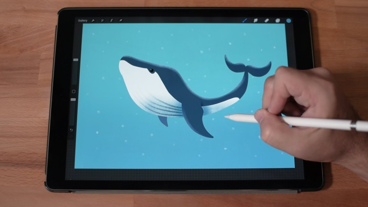 Whale - Digital Drawing Process - YouTube
