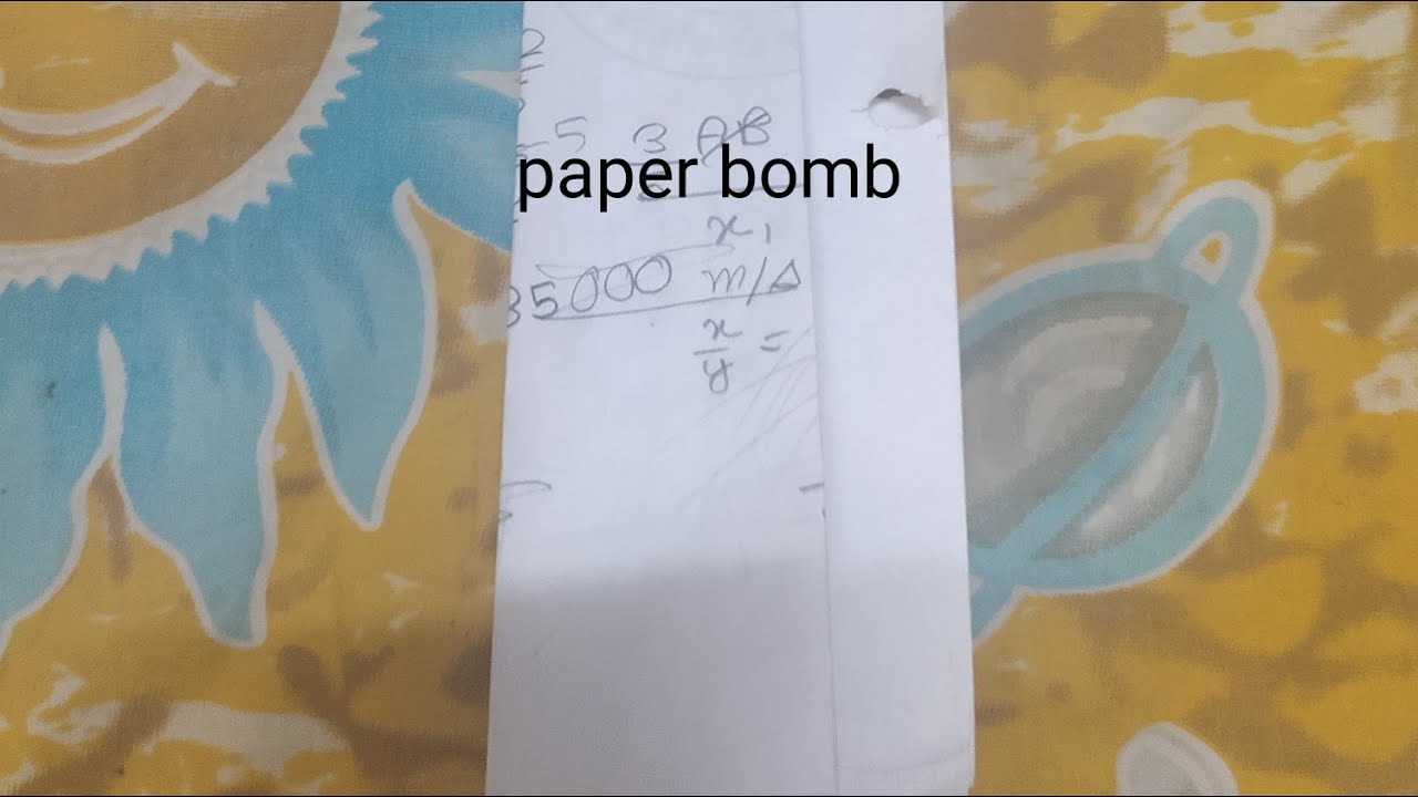 DIY Paper bomb making💣💣 - YouTube