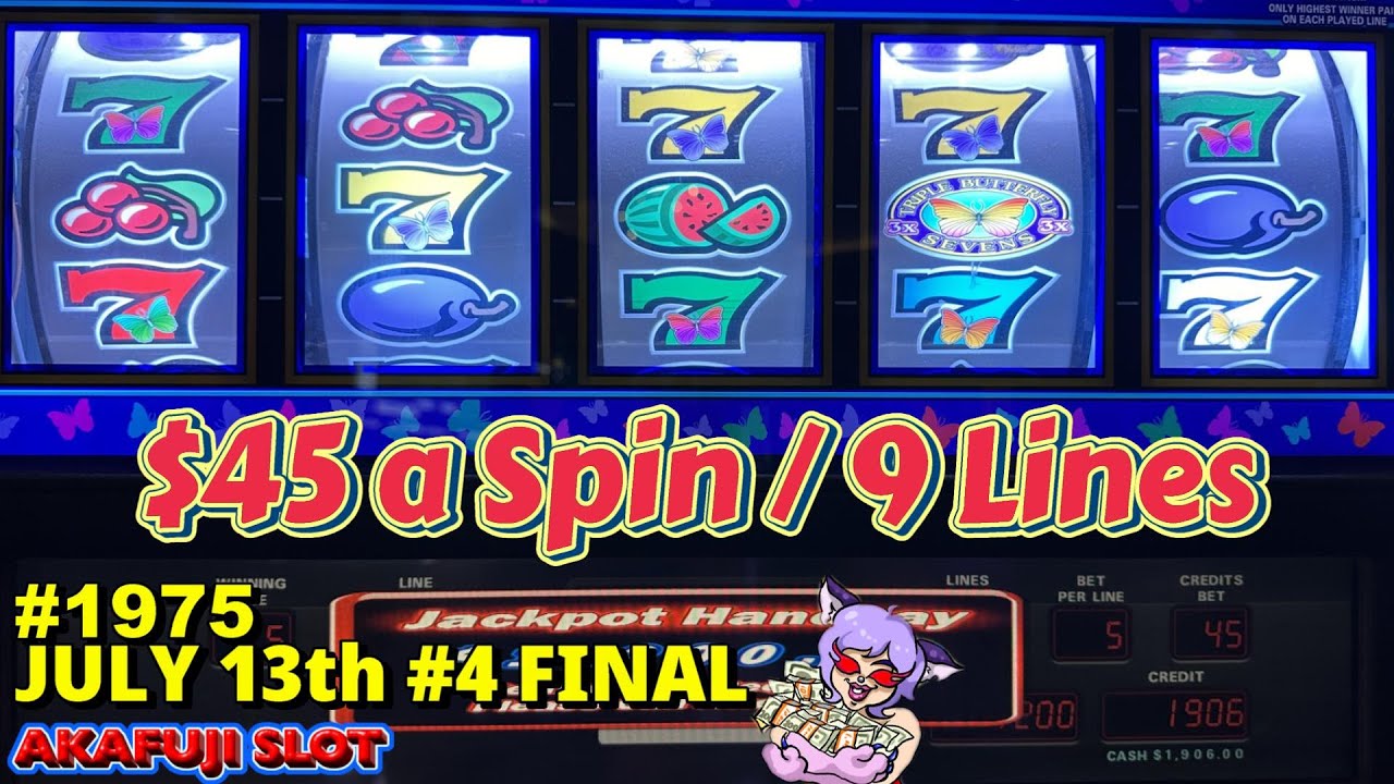 JACKPOT😁 Triple Butterfly Sevens Slot Machine at Pala Casino High Limit ...