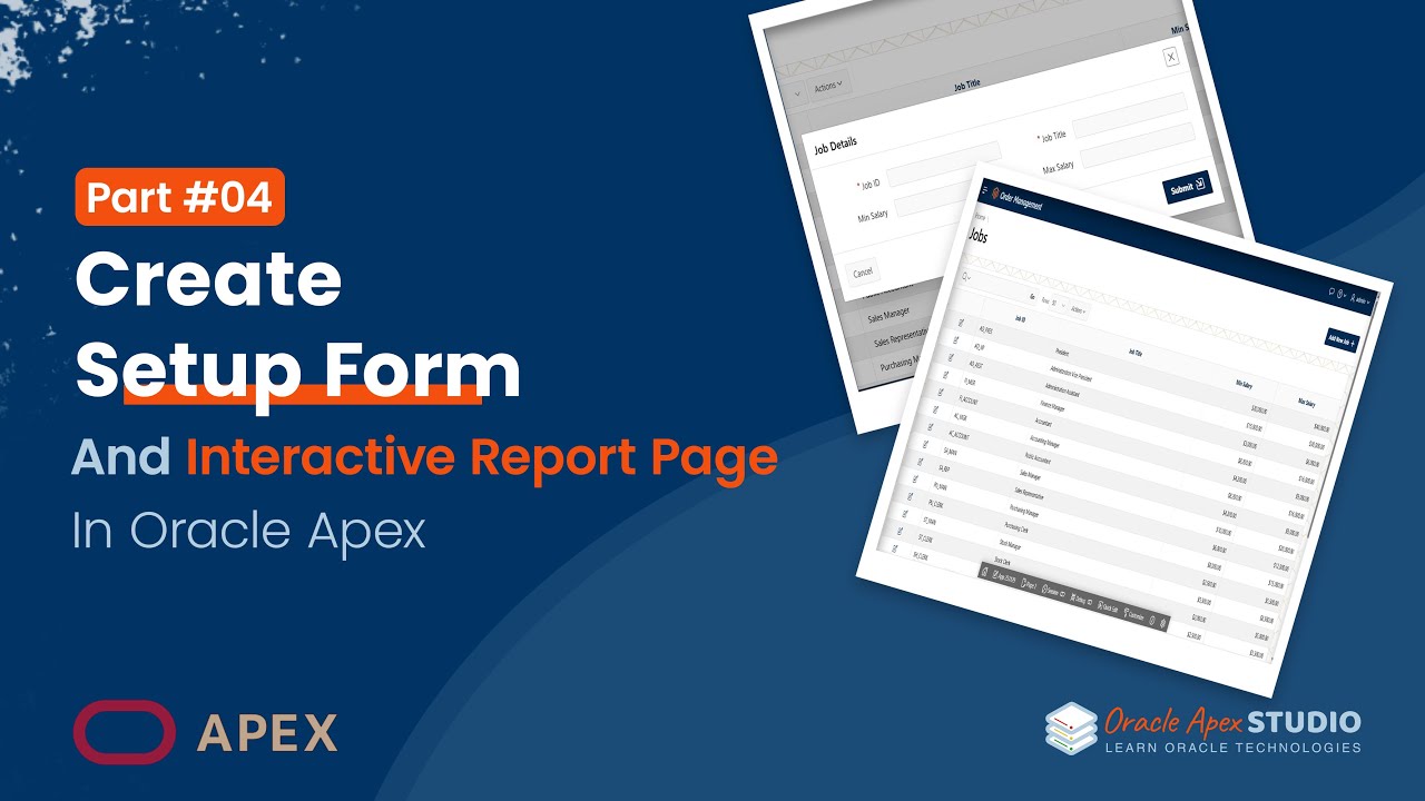 Oracle Apex 04: Create Setup Form And Interactive Report Page - YouTube