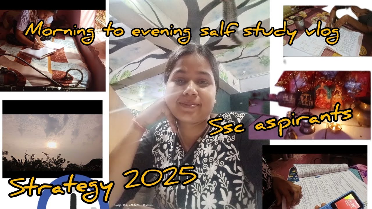 morning to evening salf study vlog 💯📚📖 SSC aspirants #minivlog - YouTube