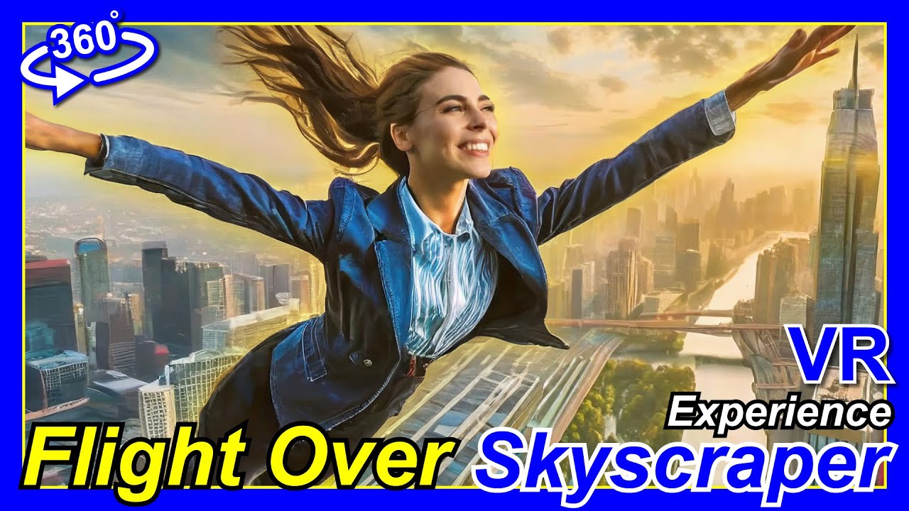 VR 360° Flight Over Skyscraper_06- 4K | Fear of Heights | Falling ...