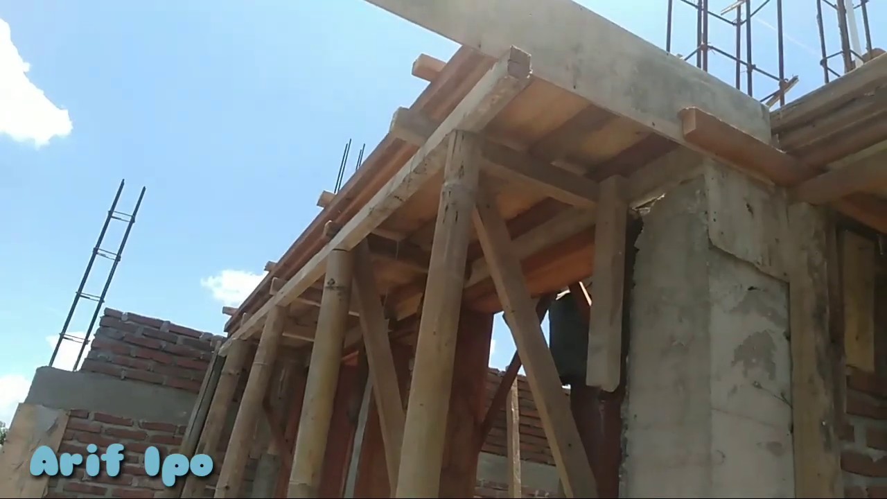 INILAH!! Cara Membuat Kanopi Beton Rumah Lantai Dua bagi Pemula - YouTube