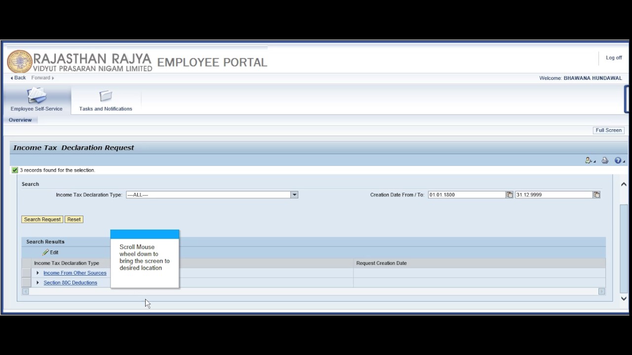 IT declaration help on ESS - YouTube