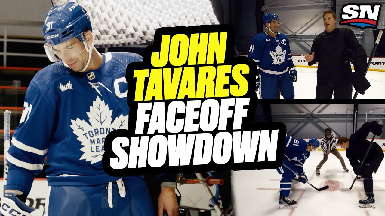 John Tavares Faceoff Showdown Vs. The Armdog | On The Couch With Colby ...