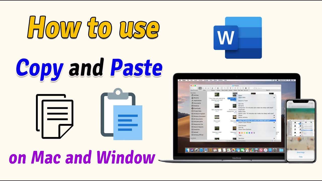 How to use Copy and Past on Mac and Window | WinMac - YouTube