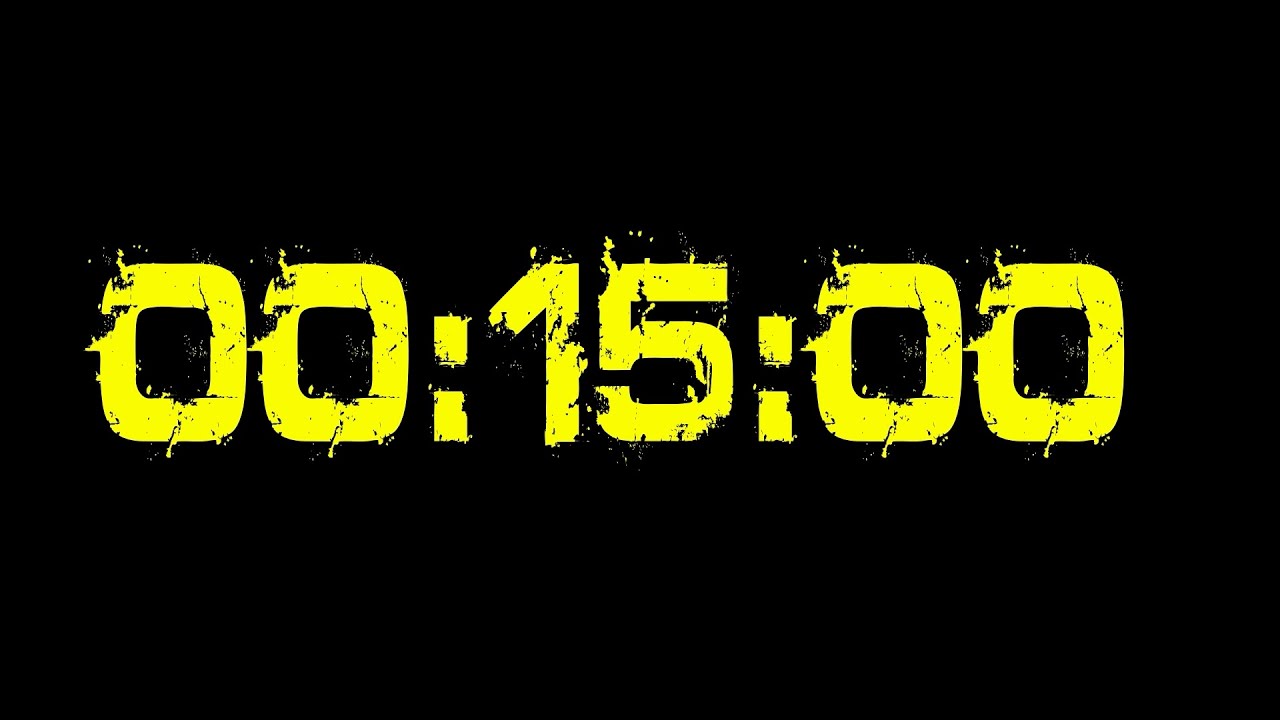 15 minutes yellow timer (countdown without sound) - YouTube