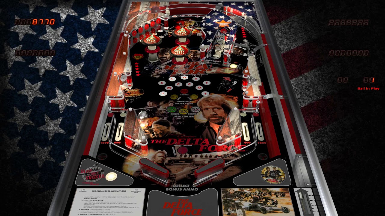 The Delta Force Chuck Norris Pinball VPX - YouTube