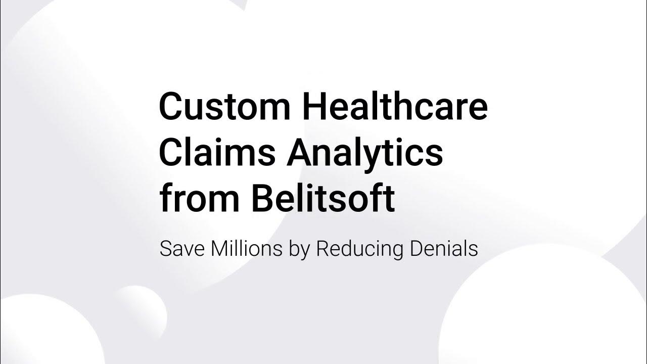Healthcare Claims Data Analytics - YouTube