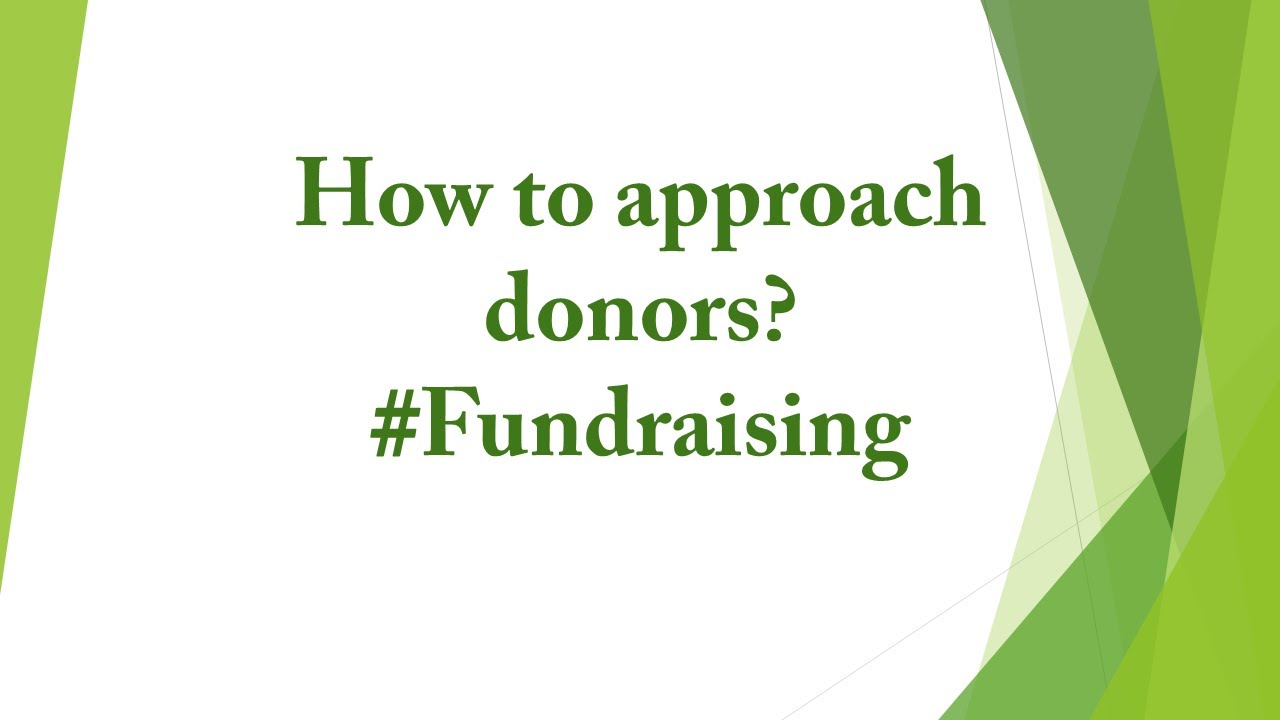 Find Your Funder - How to approach donors? - YouTube