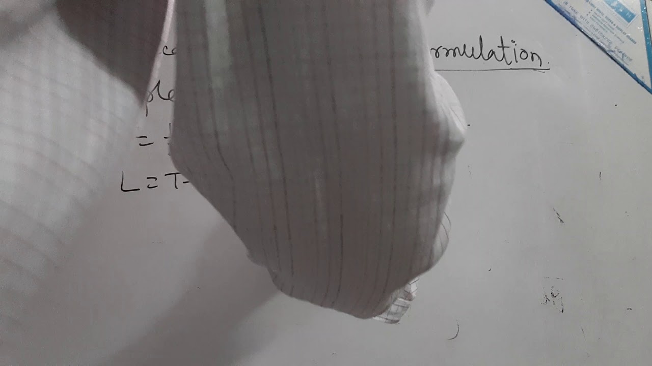 Classical mechanics, Application of Hamilton's equation of motion - YouTube
