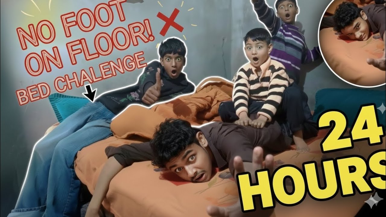 24 HOURS NO FOOT ON FLOOR CHALLENGE! 🚫🦶 (Zameen par pair rakha toh ...