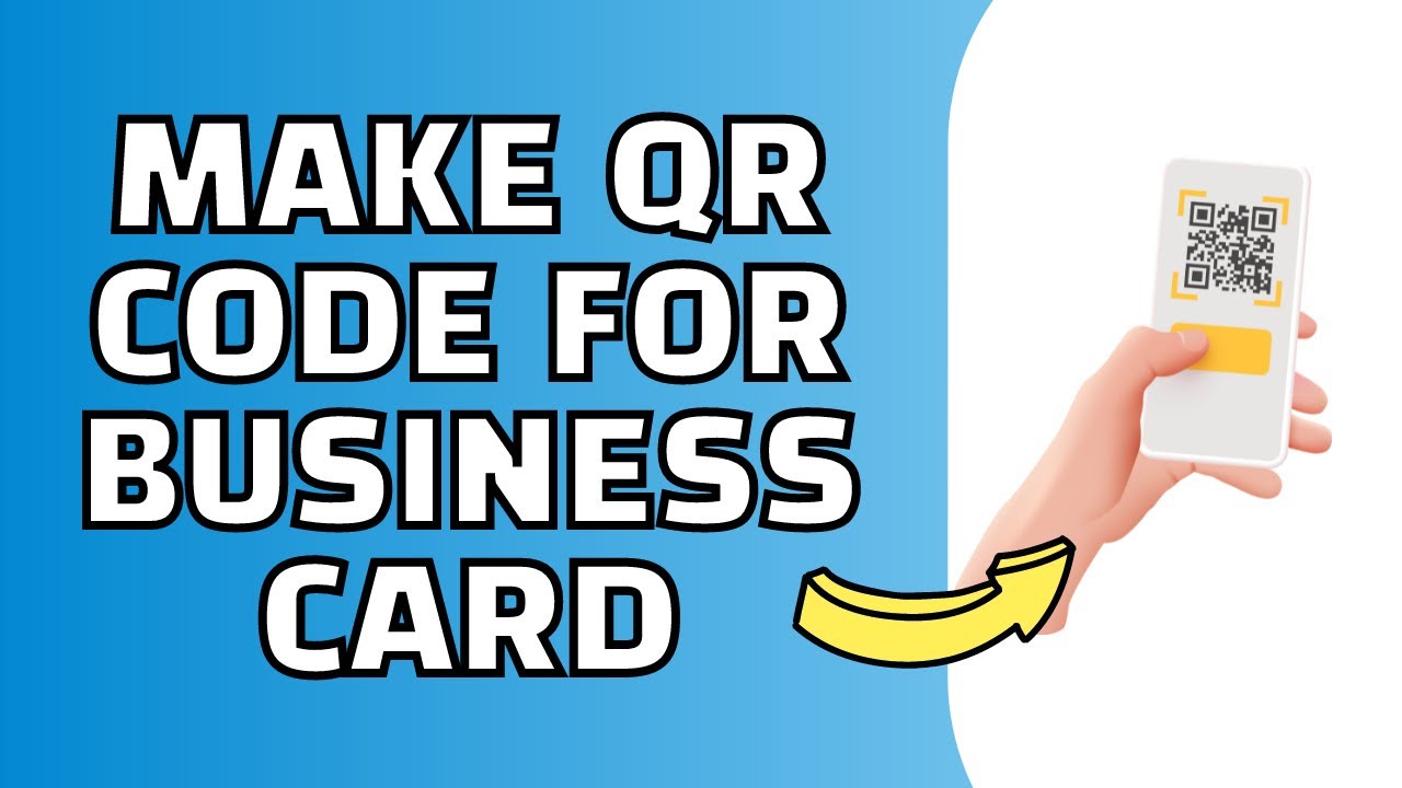 How to Make QR Code for Business Card - Create Vcard QR Code - YouTube
