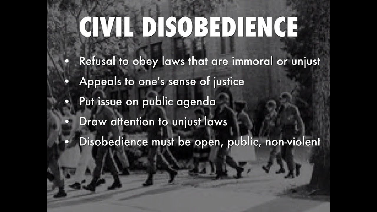 Civil Disobedience/Defiance is Moral, Right and Just when the mob and ...