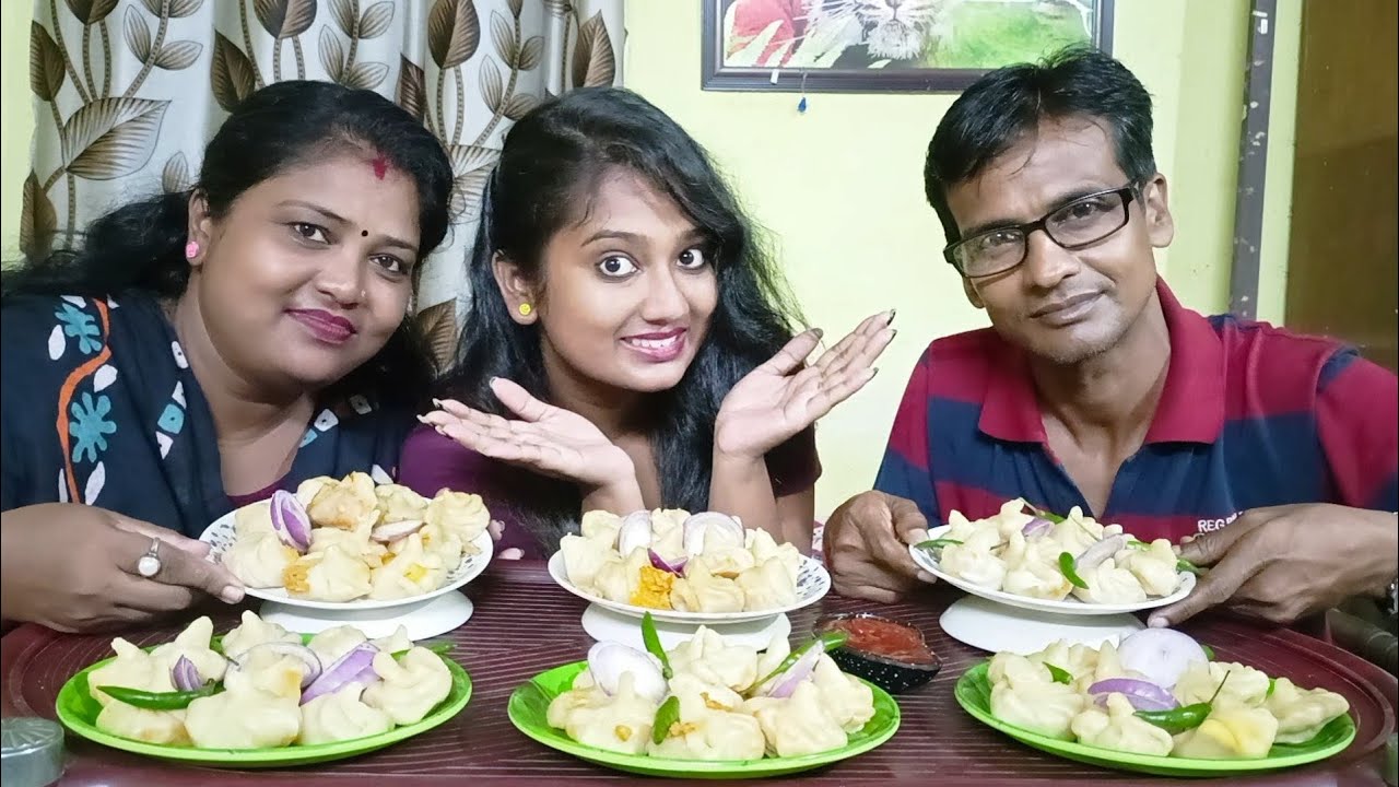 Huge Momos Eating Challenge😱 Dumplings Eating Challenge | Momo Lover's ...