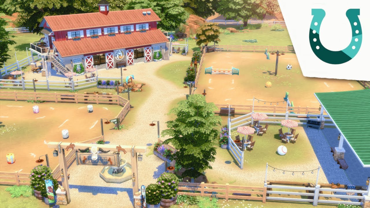 EQUESTRIAN TRAINING GROUNDS 🐎 The Sims 4: Horse Ranch | Speed Build ...