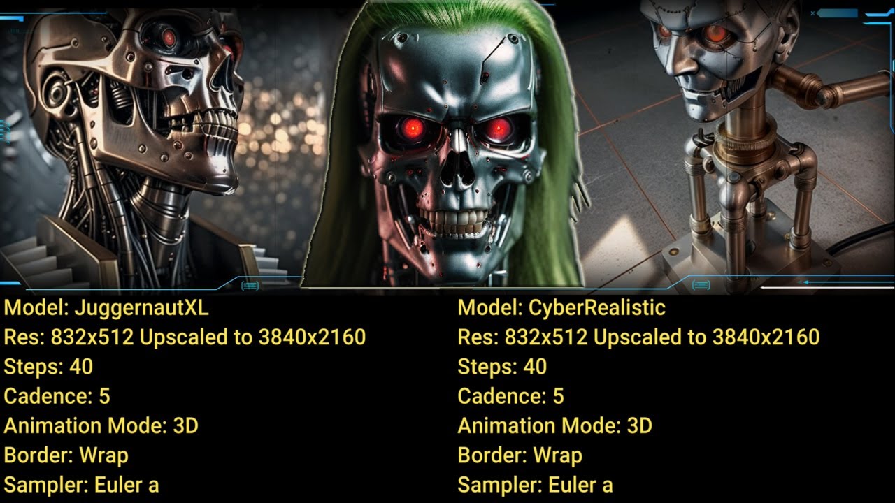 AI Deforum Stable Diffusion Animation 71 / Side by Side comparison of 2 ...