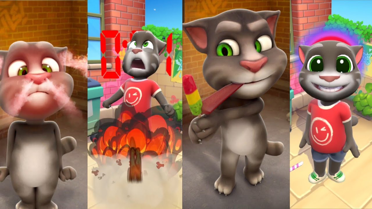 Talking Tom 2010 vs 2025 all foods comparison #talkingtom # ...