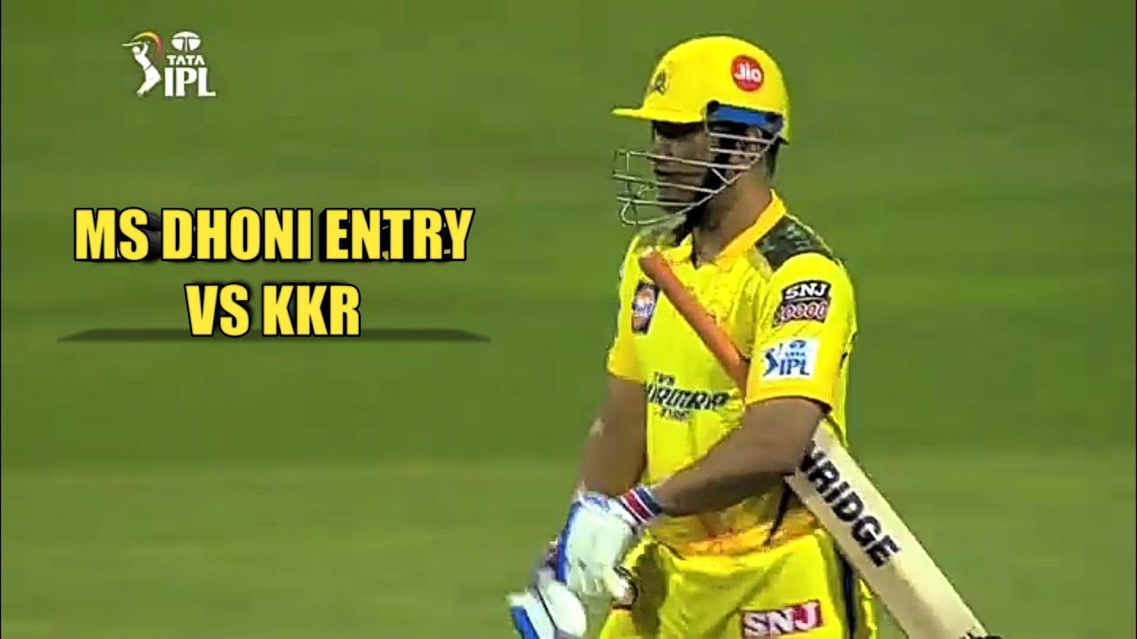 Ms Dhoni Entry vs Kkr | Ms dhoni entry | Ms Dhoni entry crowd sound ...