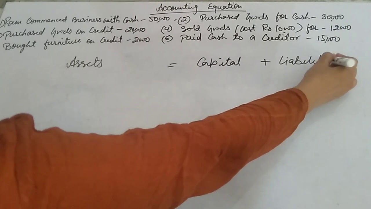 Accounting Equation & Journal Entries Class 11 | Commerce Easyway - YouTube
