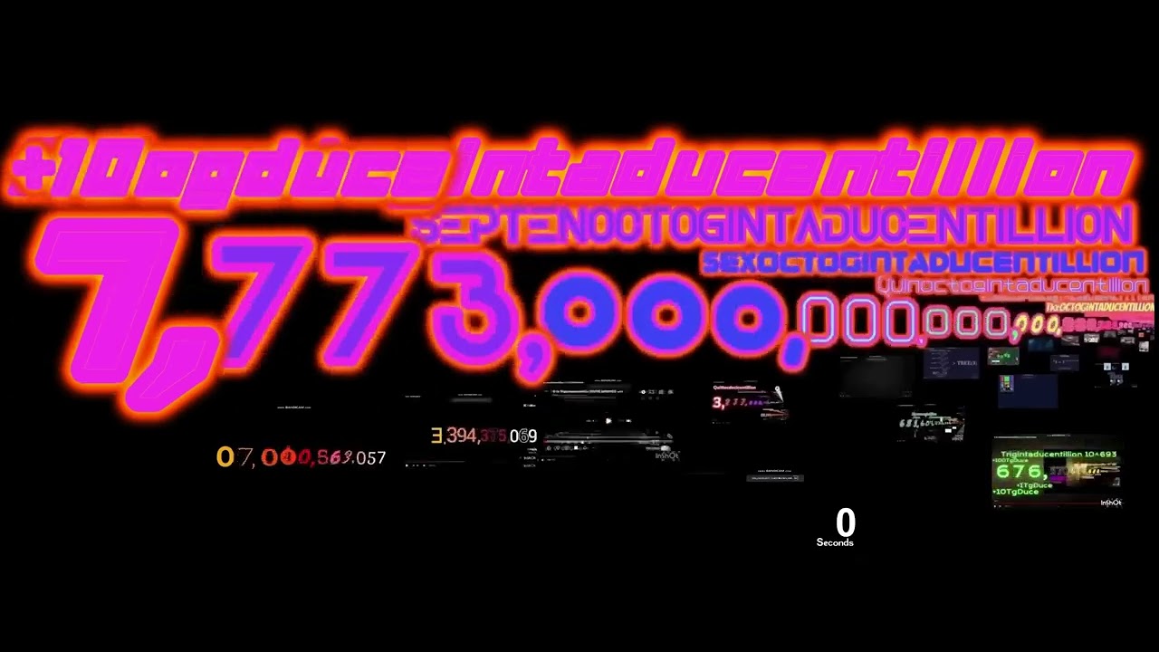 Numbers 1 to 1 Novemoctogintaducentillion (289/300) Trucentillion - YouTube