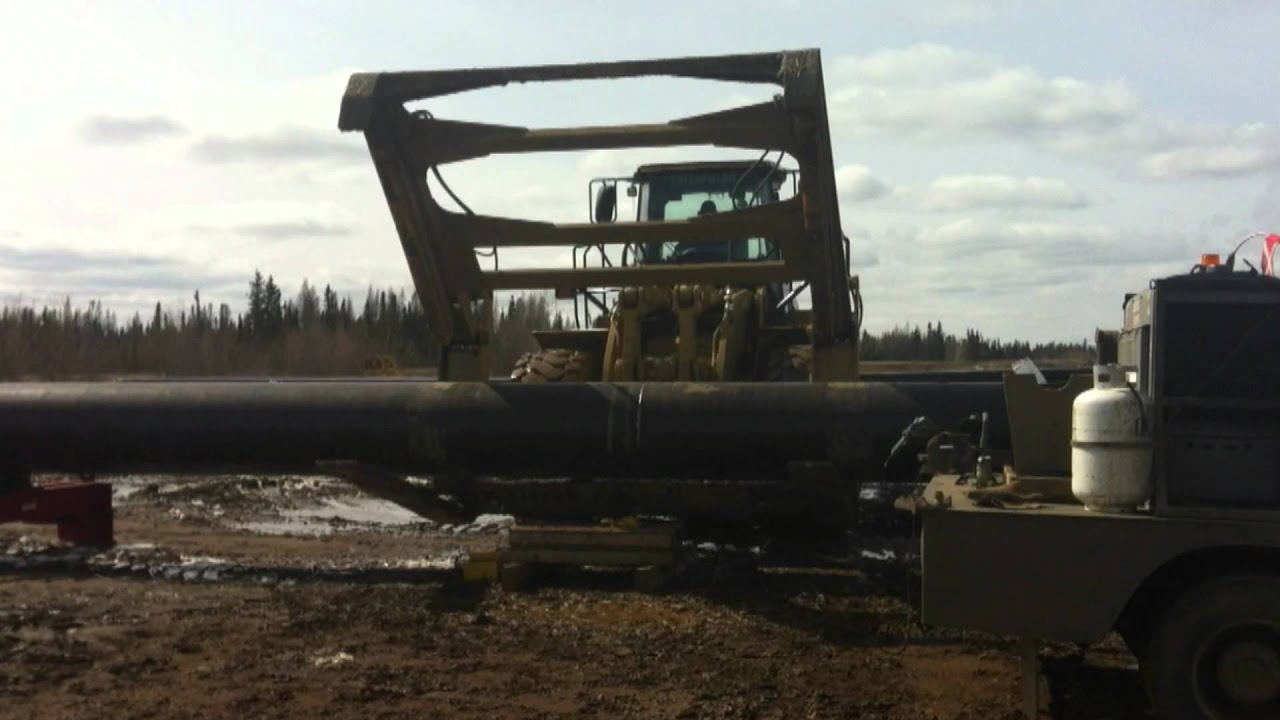 Pipeline Equipment - Double Joint Yard - Front End Loader - YouTube