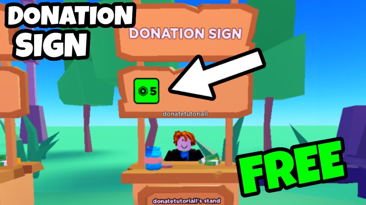 How To Set Up Donation Sign For Free | Roblox PLS DONATE 💸 - YouTube