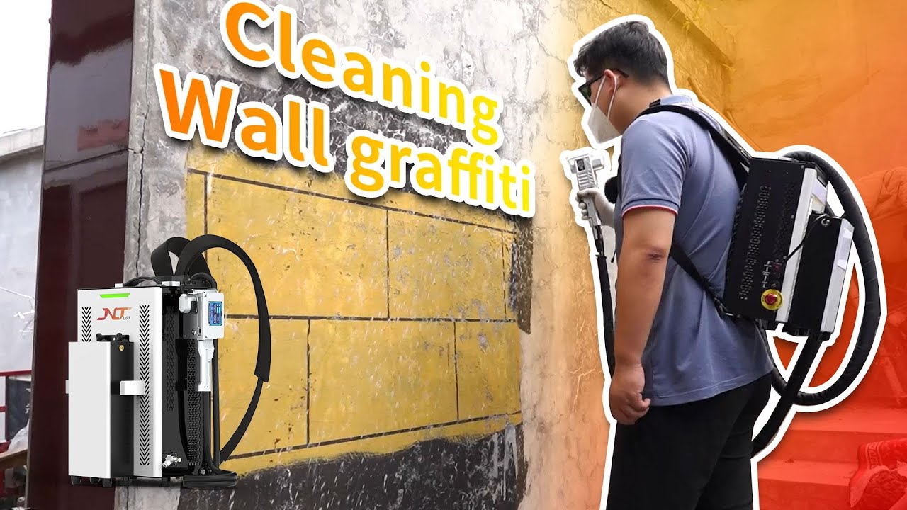 World's most portable laser cleaning machine in graffiti cleaning with ...