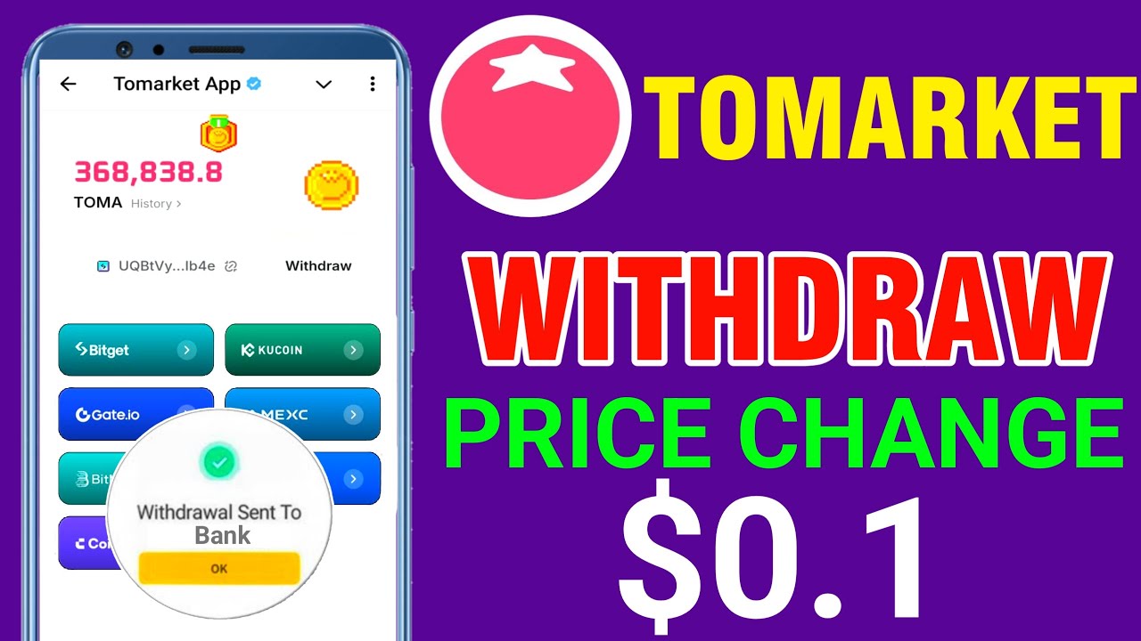 Tomarket Toma Token Withdraw In Bank | Tomarket Token Withdraw ...