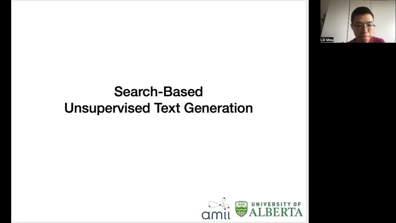 Search and Learning for Unsupervised Text Generation | AI Magazine - YouTube