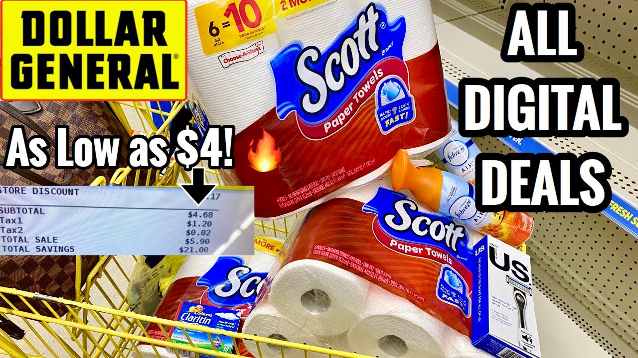 DOLLAR GENERAL | 2 CHEAP ALL DIGITAL DEALS | Paper Towel Stock Up Time ...