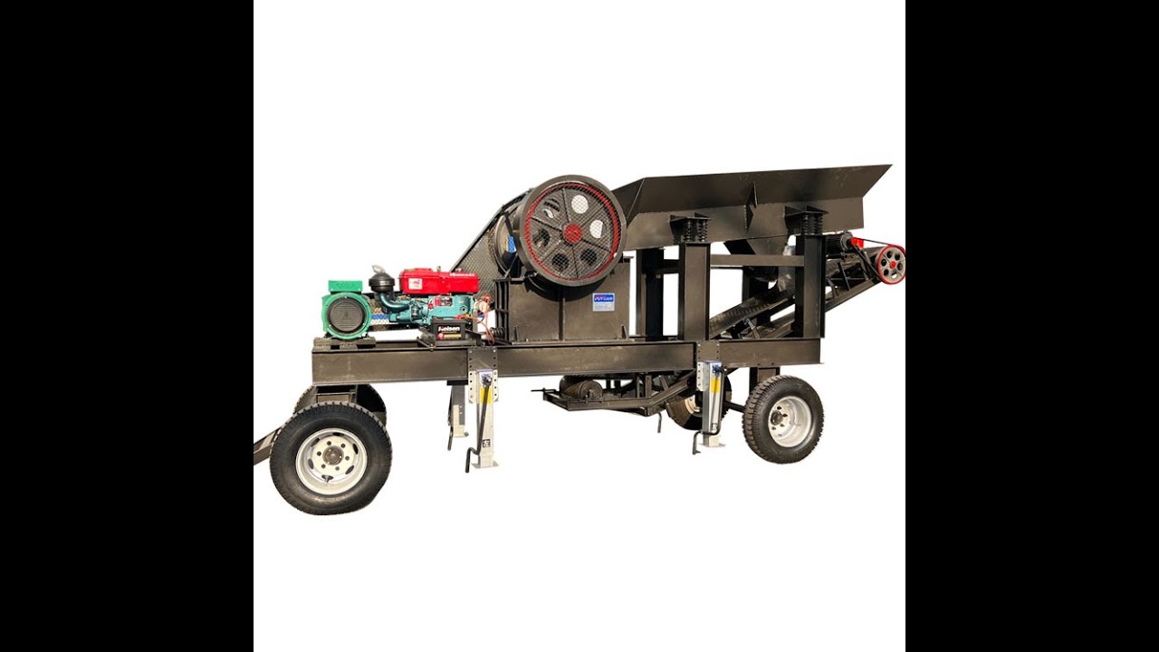 portable mobile stone crushing machine jaw crusher with discharge ...