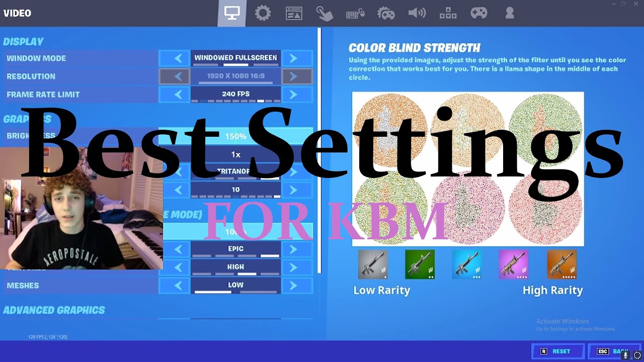 *BEST* and FULLY optimized KBM settings for FORTNITE in 2022!😱⚙️ - YouTube