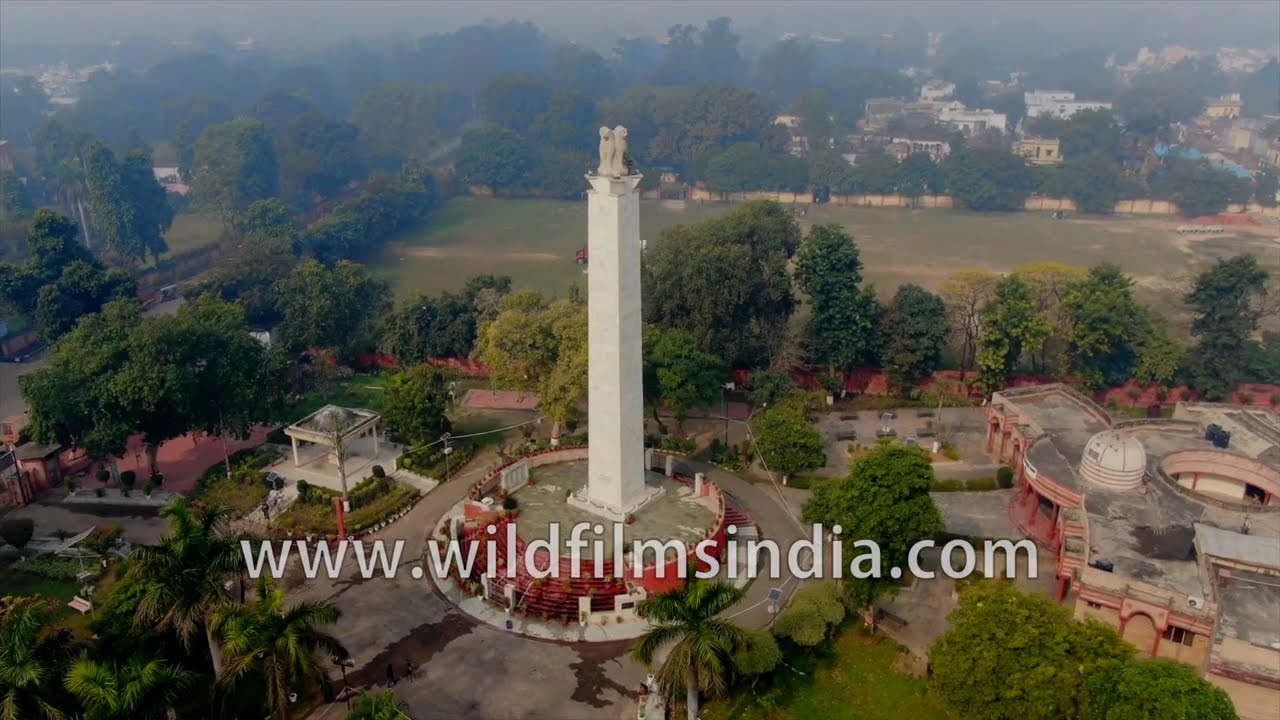 Ashoka Pillar magnificent Aerial view | Shaheed Smarak, Meerut - YouTube