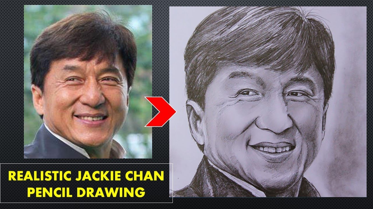 VERY EASY , How to draw jackie chan | Realistic Jackie Chan Pencil ...
