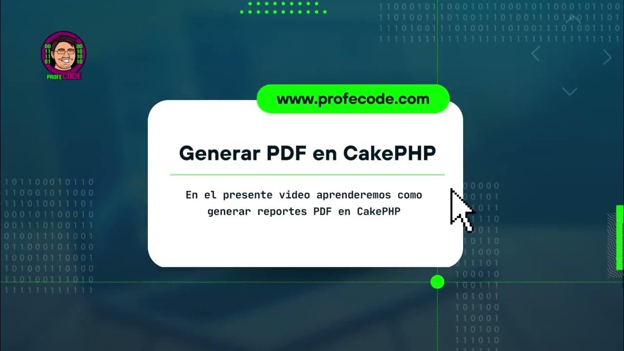 Como Generar Reportes En Pdf Con Cakephp 4 Profesor De Programación Youtube