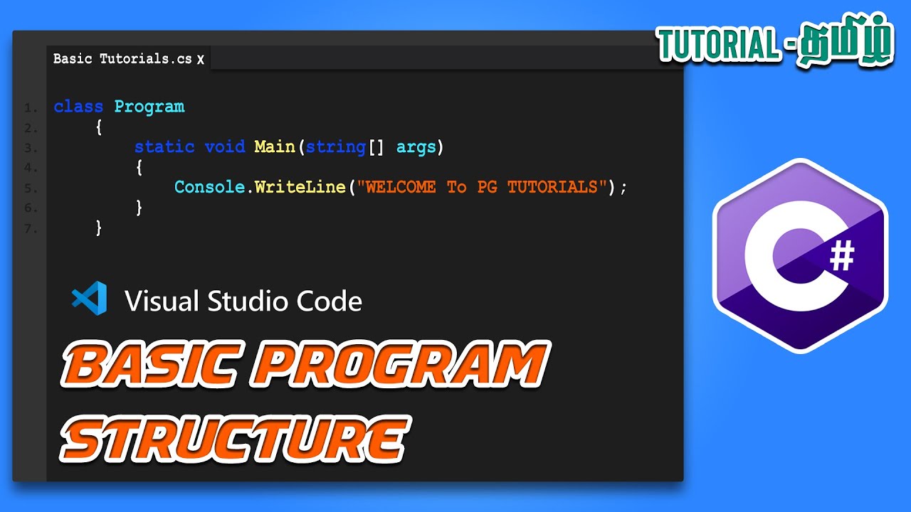 C Basics தமிழ் Program Structure Pg Tutorials Youtube