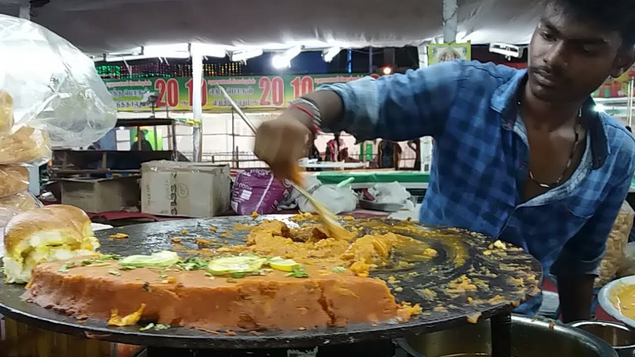 Pav Bhaji recipe in Pondicherry street food | Pondicherry street food ...