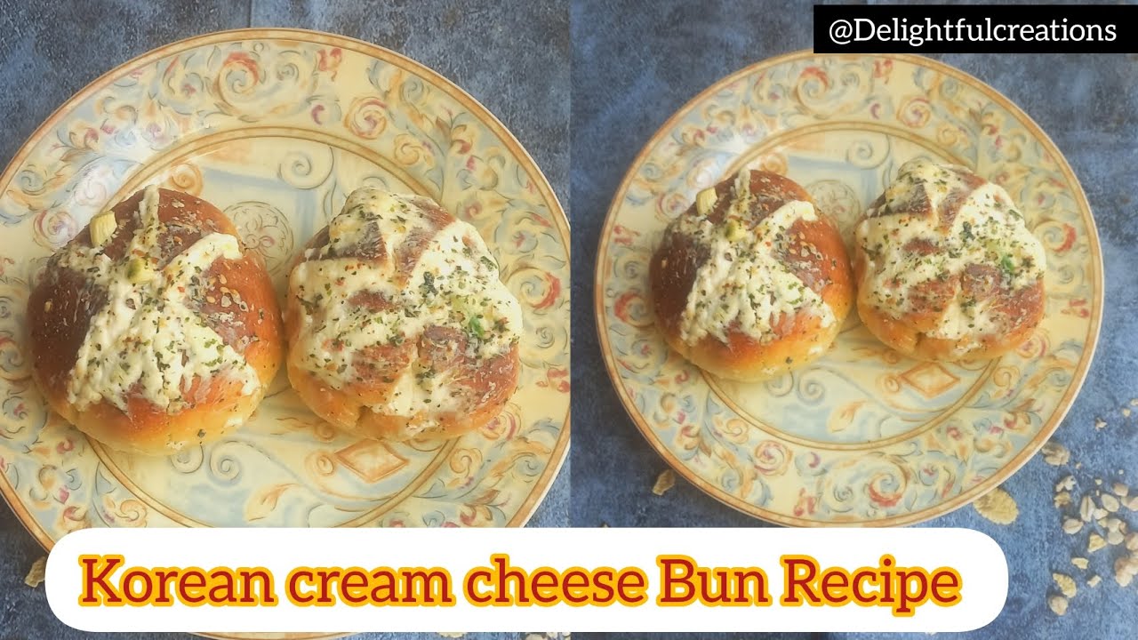 Korean cream cheese Bun recipe| Details in Description| #creamcheesebun ...
